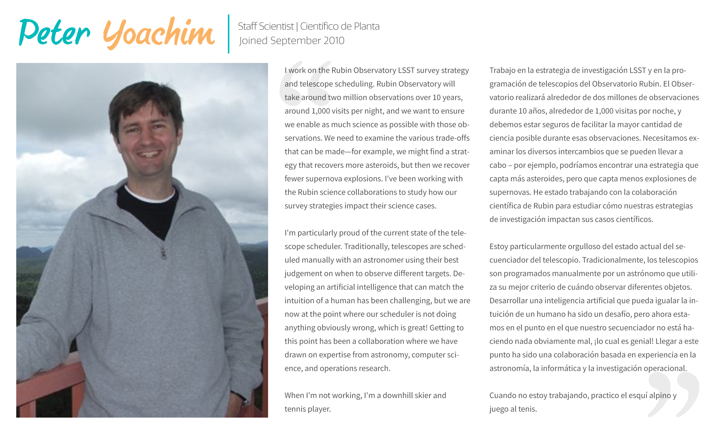 Peter Yoachim | Rubin Observatory